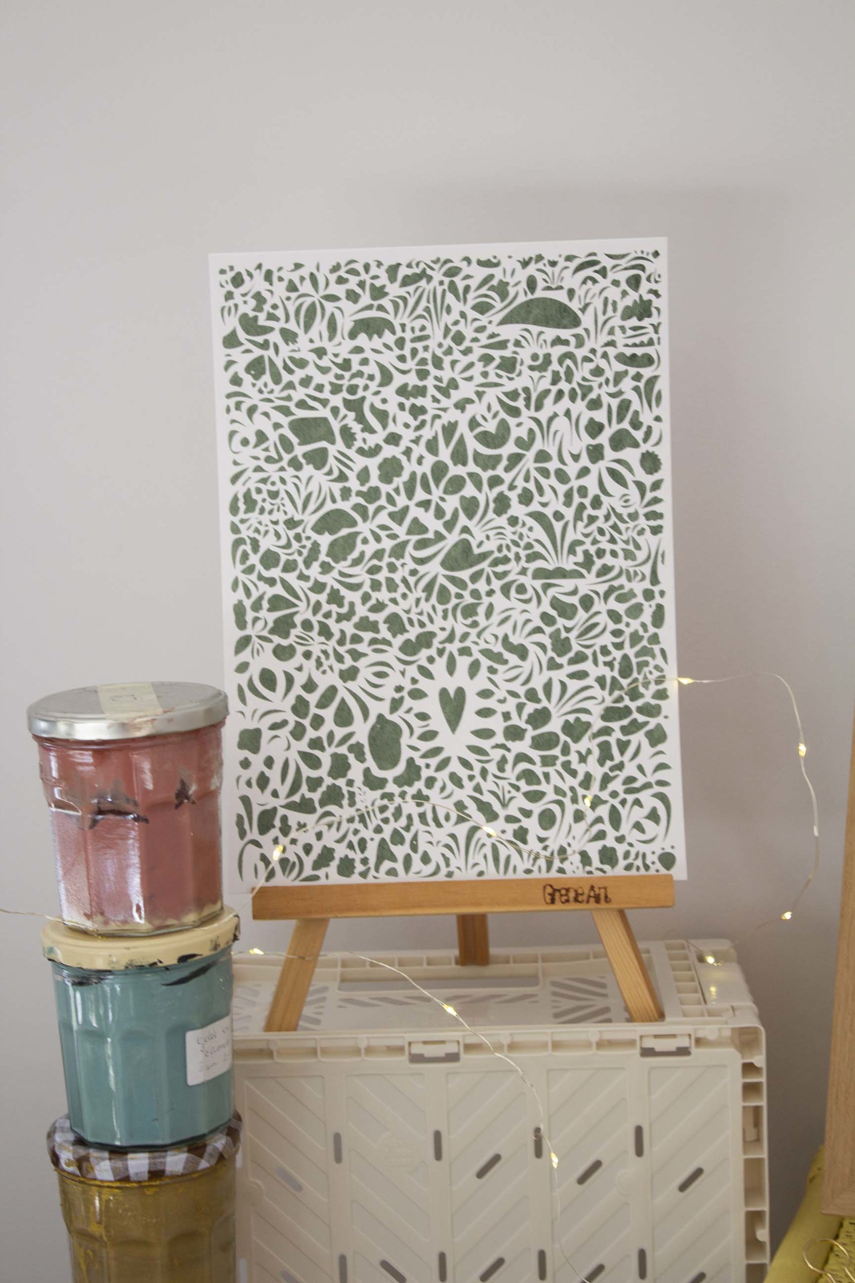 Sérigraphie Coeur éclatant - Vert - Sérigraphie artisanale inspirée ...